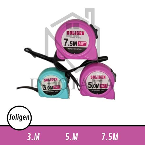 Jual METERAN SOLIGEN 3M 5M 7,5M ASLI METERAN TUKANG MEASURING TAPE ...