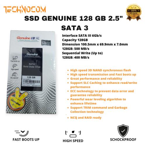 Jual SSD SATA 128GB GENUINE - 2.5" SATA III FOR LAPTOP UPGRADE - Kota Kendari - TechnocomKendari ...