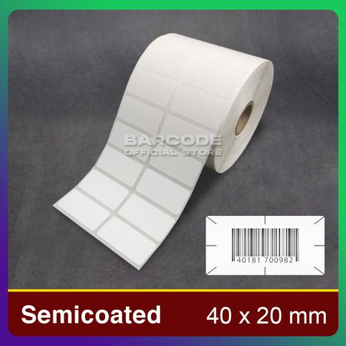 Jual Label Stiker Cacah Semicoated 40x20 Sticker Barcode 2 Line 40 x 20 ...