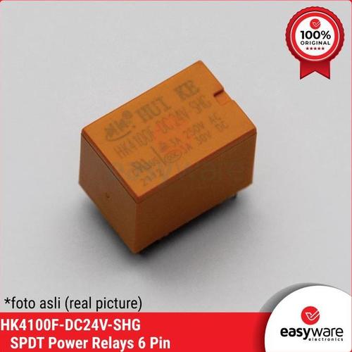 Jual Relay HUI KE HK4100F-DC24V-SHG Relay 24V 6 Pin HK4100F Relay SPDT ...