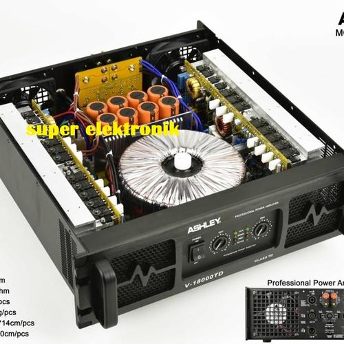 Jual power amplifier 2 channel original ashley v18000td power amplifier ...