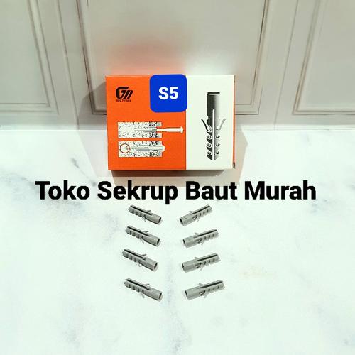 Jual Fisher Fiser Viser Piser Sekrup Wall Plug S 5 Skrup S5 GMP Isi 100Pcs - Kota Surabaya ...