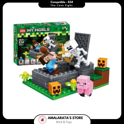 Jual bricks compatible Minecraft 834 The Cave Fight - Kota Bandung ...