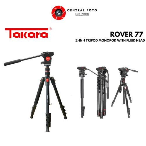 Jual Tripod TAKARA ROVER 77 Fluid Head Monopod 2-in1 Foto Video With ...
