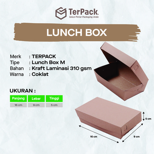 Jual Lunch Box Kraft Coklat TERPACK Kotak Makanan Coklat Lunch Box ...