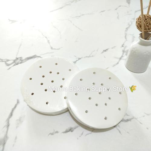 Jual Kertas Dim Sum Dimsum Paper Putih Dm 4 inch 4" 10,5 cm isi 100 ...