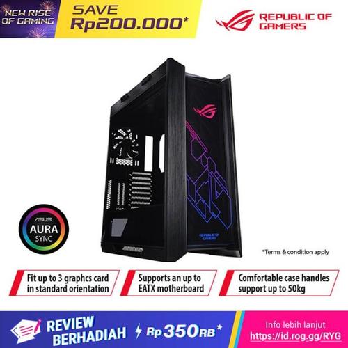 Jual ASUS ROG Strix Helios RGB ATX/EATX Mid Tower Gaming Case Aura Sync ...