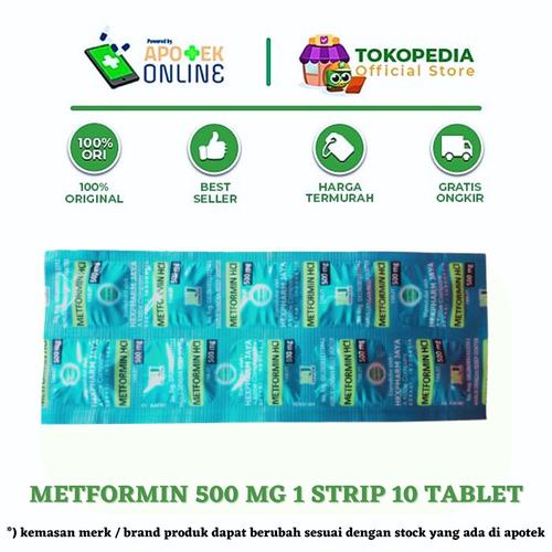 Jual METFORMIN 500 MG STRIP 10 TABLET - Kota Bekasi - Apotek Indra ...