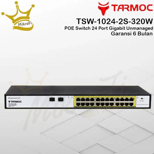 Jual Tarmoc Switch POE HUB AP Wifi IP Phone 24 PORT Gigabit 320W 2 SFP ...