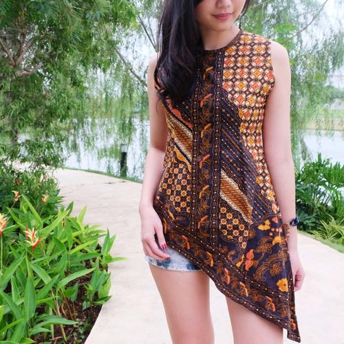 Jual Asymmetrical Batik Top - Atasan Batik - Tank Top Batik - Kab ...