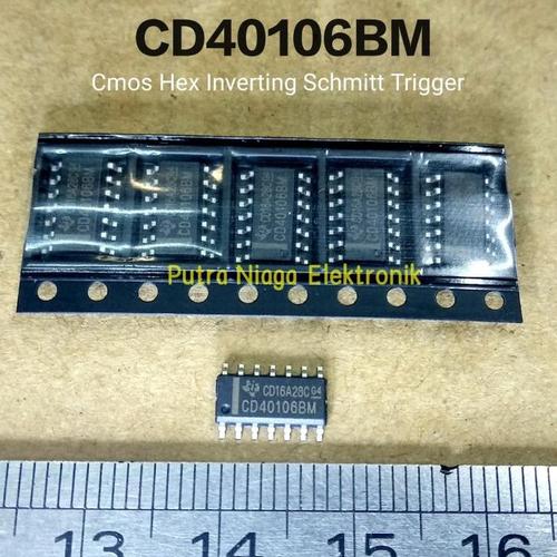 Jual ic CD40106BM SMD Cmos Hex Inverting Schmit Trigger SOP14 CD40106 ...