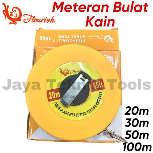 Jual Meteran Bulat Kain Flourish 20 30 50 100 m Murah Fleksibel Fiber ...