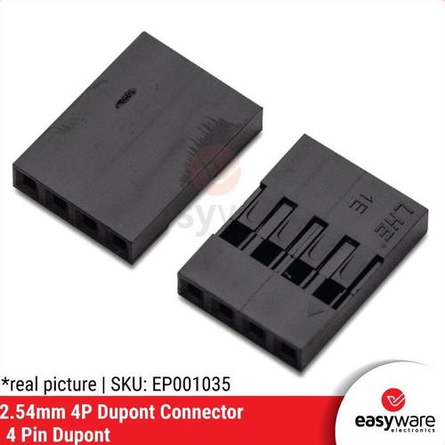 Jual Black housing dupont connector 4P 4 pin housing connector 2.54mm ...