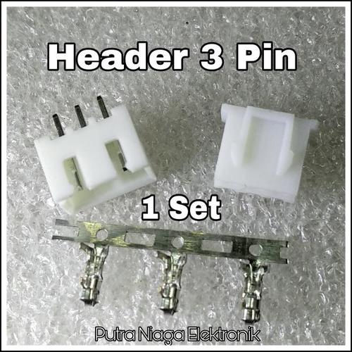 Jual (1 Set) Konektor Header 3 Pin 2.54mm JST XH 3p Male Female Inner ...