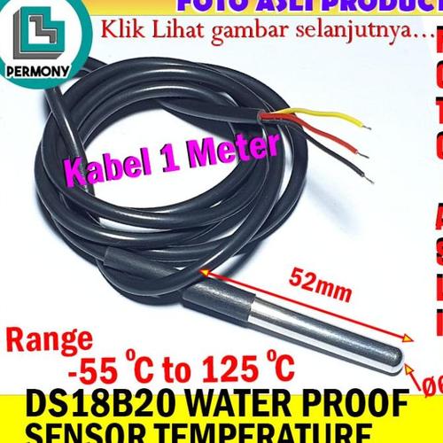 Jual ds18b20 sensor temperature waterproof stainless suhu probe module ...