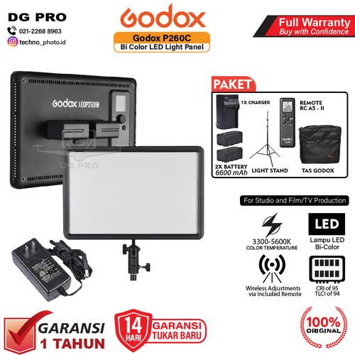Jual Godox LED P260C Bi-Color Lampu Video Continues Light Panel - P260 ...