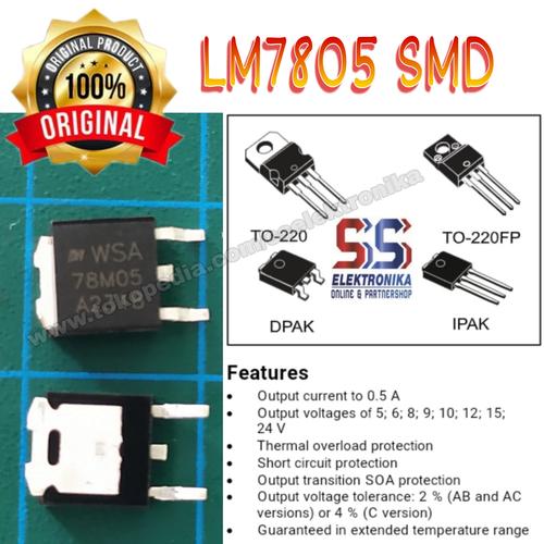 Jual IC Regulator AN7805 L7805 LM7805 L78M05 7805 SMD 0,5A 0.5A 500mA 5V - Kota Surabaya - SS ...