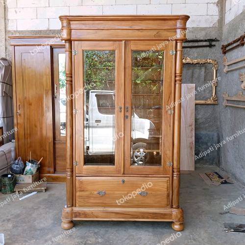 Jual LEMARI RAK PAJANGAN DISPLAY KAIN-RAK LEMARI KACA GANTUNGAN-LEMARI ...