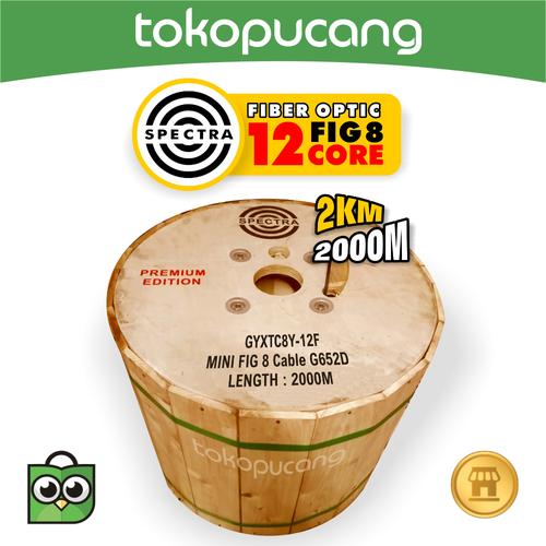 Jual Fiber Optic Fig 8 2000m 6 8 12 Core Spectra DROPCORE 2km kabel fo ...