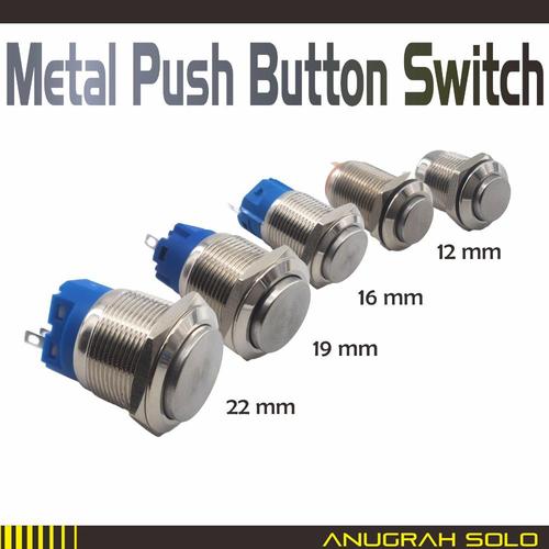 Jual Metal Push Button Pushbutton Tombol Tekan Push ON 12mm 16mm 19mm ...