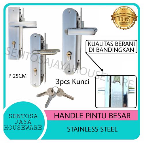 Jual KUNCI PINTU BESAR SET KOMPLIT MINIMALIS / HANDLE PINTU BESAR SET ...