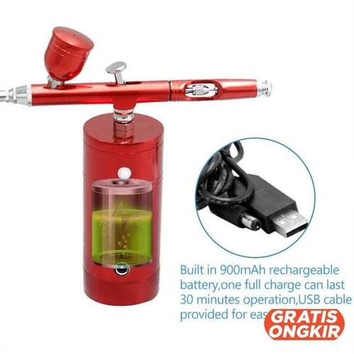 Jual Air Compressor Airbrush Painting Art Spray Gun 0.3mm 7ml SN4 ...