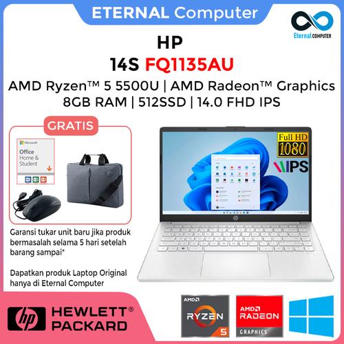 Jual Hp 14s fq1135au Ryzen 5 5500 8gb 512ssd Vega7 w11+ohs 14.0 fhd ips - UNIT ONLY, GOLD - Kota ...