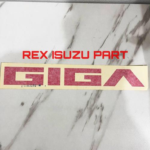 Jual Emblem stiker decal setiker tulisan GIGA Isuzu GIGA VD00 ORI Isuzu ...