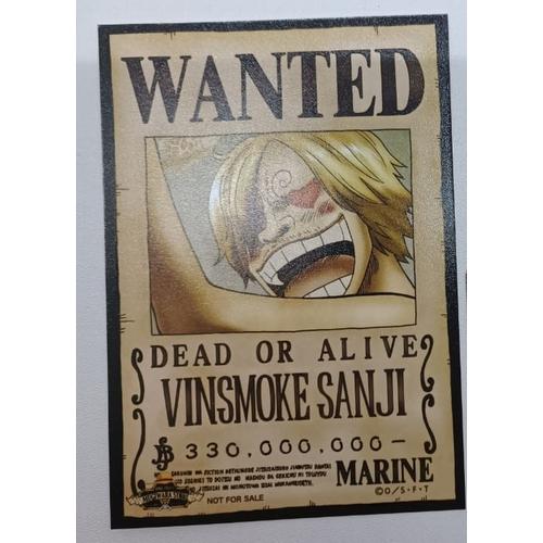 Jual One Piece Mugiwara Store Japan Mini Wanted Poster Vinsmoke Sanji ...