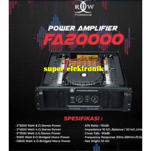 Jual Power amplifier RDW profesional FA20000 FA 20000 original ...