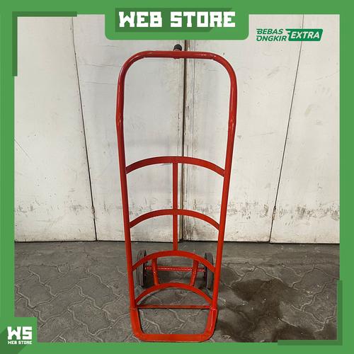 Jual Lori Karung Lory Trolley Galon Gas Serbaguna Orange Roda 7" Tinggi ...