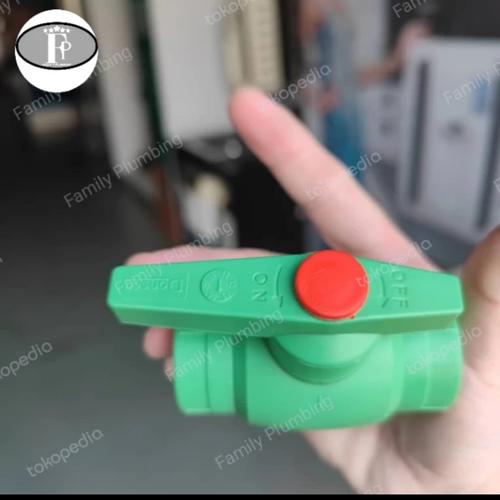 Jual BALL TAP BALL VALVE GATE VALVE ENGKOL STOP KRAN PPR HIJAU 25mm dn25 3/4"INCH 3/4" 0,75 INCH ...