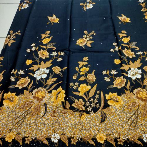 Jual Kain Panjang Batik Fashion Unggul Jaya Spesial Hitam Gold Murah ...