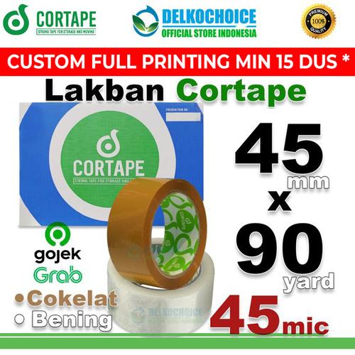 Jual Lakban 45mm x 90yard CORTAPE Plakban Isolasi OPP Tape OJOL / DUS ...