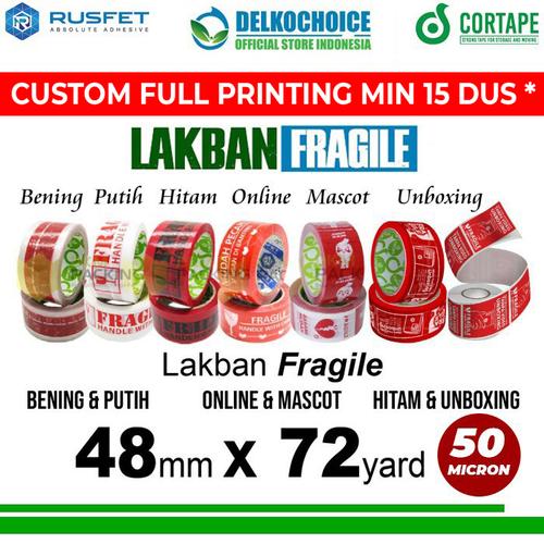 Jual Lakban FRAGILE PRINTING MARKETPLACE Selotip Plakban Cortape SATUAN ...