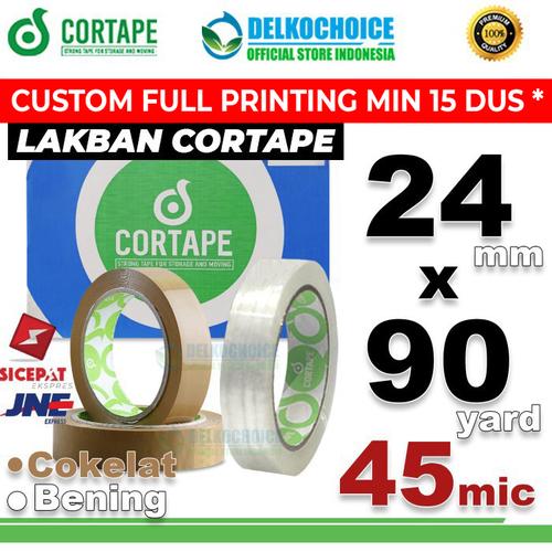 Jual Lakban 24mm x 90yard CORTAPE Plakban Isolasi OPP Tape KARGO / DUS ...