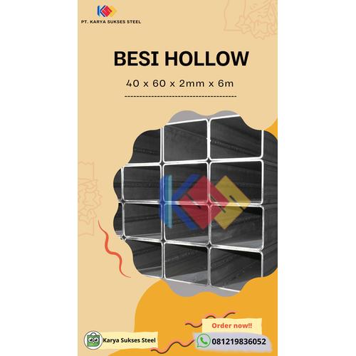 Jual Besi Hollow 40 x 60 x 2mm x 6 M - Kab. Bekasi - Karya Sukses Steel ...