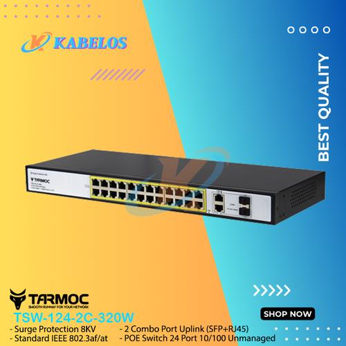 Jual Tarmoc Switch POE HUB CCTV IP CAMERA 24 PORT 10/100 320W 1G ...