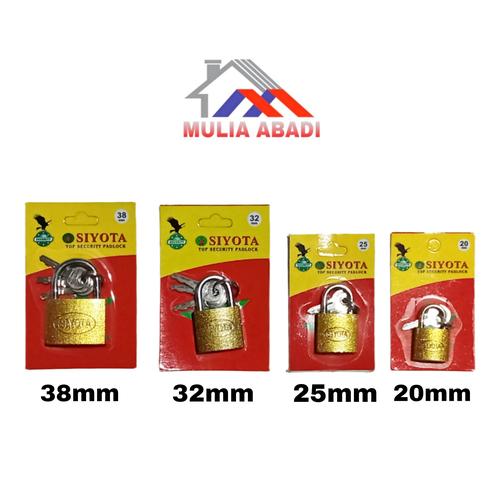 Jual gembok kuning press 20mm 25mm 32mm 38mm siyota - 38mm - Jakarta ...