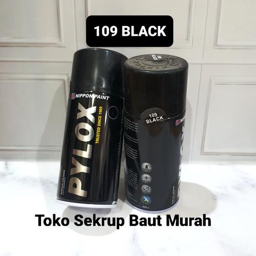 Jual Cat Semprot Pylox Pilox Nippon Paint Black Hitam 109 - Kota ...