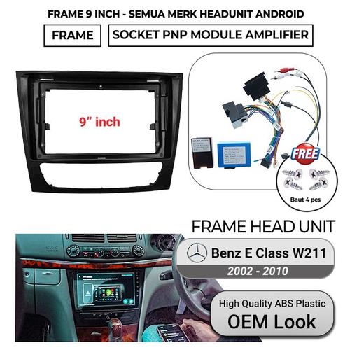 Jual Frame Head Unit Mercedes Benz E-Class (2002-2010) W211 2002-2009 9 ...