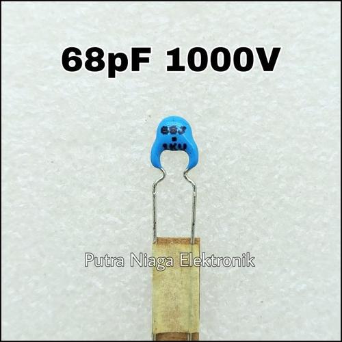 Jual Kapasitor 68pF 1000V Ceramic HV kode 68 1KV Keramik Tegangan ...