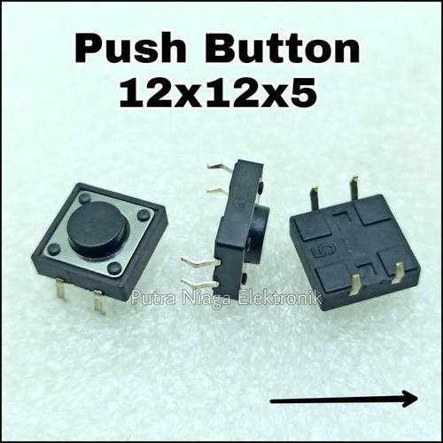 Jual Push Button 12x12x5 / Tombol Push On PCB 4pin tinggi 5mm - Kota ...