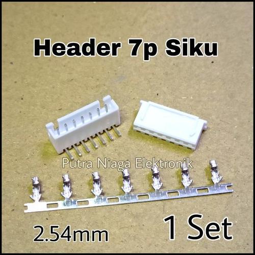 Jual (1 Set) Konektor Header Siku 7 Pin 2.54mm JST XH 7p Male Female ...