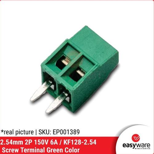 Jual KF128-2.54 mm 2P 2 Pin Screw Terminal Block 2.54mm 150V 6A KF128 Kecil - Kota Depok ...