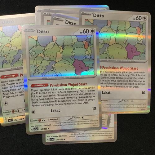 Jual Ditto holo sv2a 132/165 r pokemon 151 tcg indonesia - Kota ...