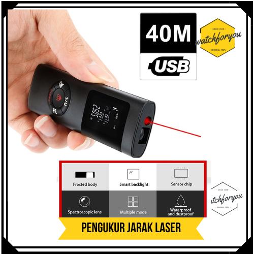 Promo Pengukur Jarak Digital Laser Distance Meter Mini Handheld 40 ...