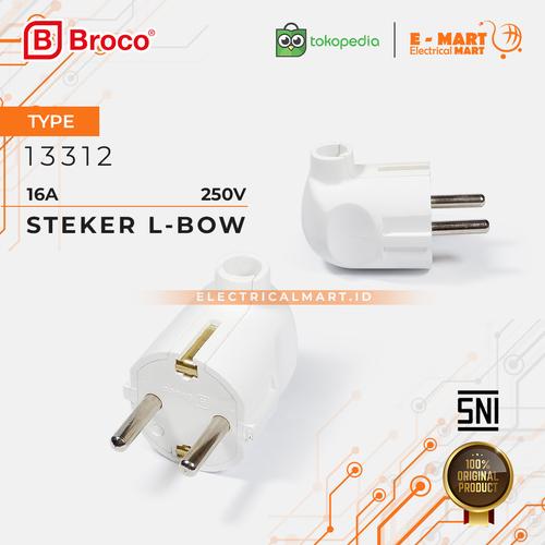 Jual BROCO Steker L-BOW Putih / Colokan Listrik GROSIR - Kota Surabaya ...