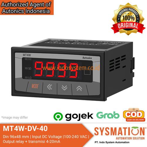 Jual Autonics MT4W-DV-40 Volt Meter/Panel Meter DC, Relay, Transmisi 4-20mA - Kota Depok ...