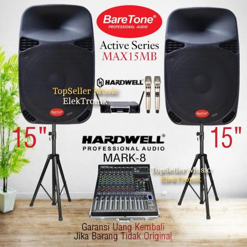 Jual Paket Sound System Live Musik & Karaoke BareTone MAX15MB Mixer 8Ch ...